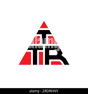 TTR triangle letter logo design with triangle shape. TTR triangle logo ...