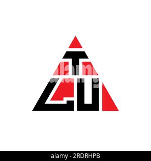 TLU triangle letter logo design with triangle shape. TLU triangle logo ...