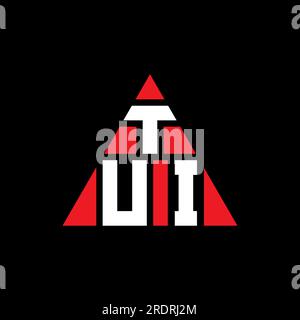 TUI letter logo design with polygon shape. TUI polygon and cube shape ...