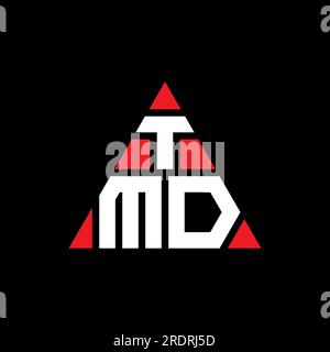 TMD triangle letter logo design with triangle shape. TMD triangle logo ...