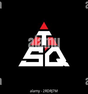 TSQ triangle letter logo design with triangle shape. TSQ triangle logo ...