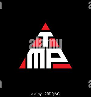 TMP triangle letter logo design with triangle shape. TMP triangle logo ...