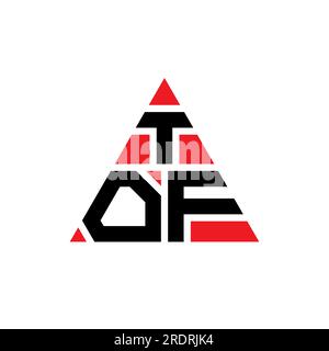 TOF triangle letter logo design with triangle shape. TOF triangle logo ...