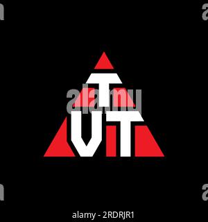 TVT triangle letter logo design with triangle shape. TVT triangle logo ...