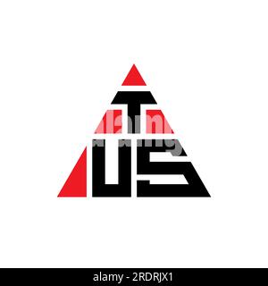 TUS triangle letter logo design with triangle shape. TUS triangle logo ...