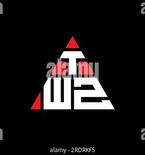 TWZ triangle letter logo design with triangle shape. TWZ triangle logo ...