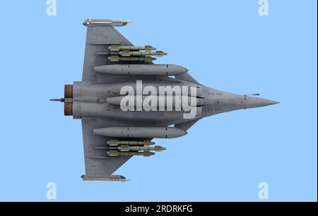 attack fighter bottom view 3d render on white Stock Photo - Alamy