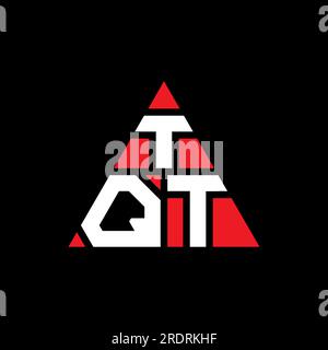 TQT triangle letter logo design with triangle shape. TQT triangle logo ...