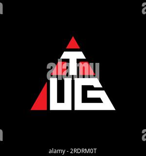 TUG triangle letter logo design with triangle shape. TUG triangle logo ...