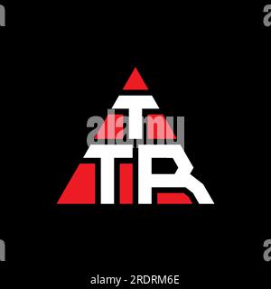 TTR triangle letter logo design with triangle shape. TTR triangle logo ...