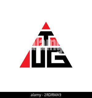 TUG triangle letter logo design with triangle shape. TUG triangle logo ...