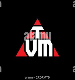 TVM triangle letter logo design with triangle shape. TVM triangle logo ...