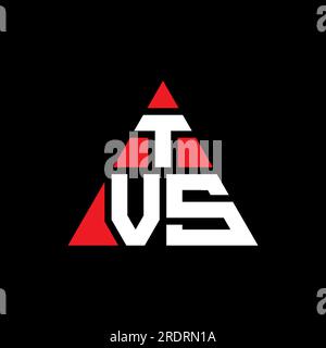 TVS triangle letter logo design with triangle shape. TVS triangle logo ...