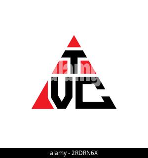 TVC triangle letter logo design with triangle shape. TVC triangle logo ...