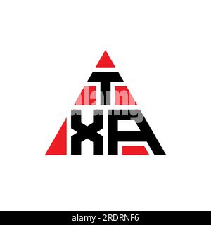 TXA triangle letter logo design with triangle shape. TXA triangle logo ...