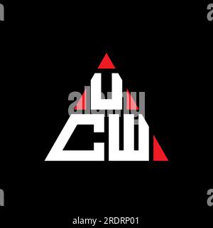 UCW triangle letter logo design with triangle shape. UCW triangle logo ...