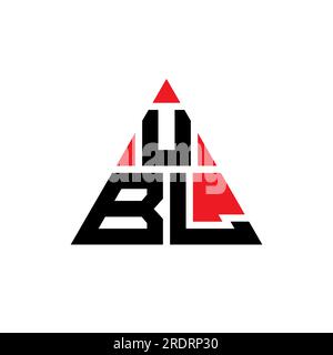 UBL triangle letter logo design with triangle shape. UBL triangle logo ...