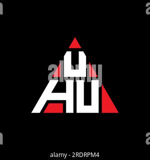 UHU triangle letter logo design with triangle shape. UHU triangle logo ...