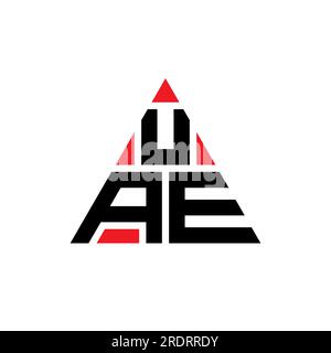 UAE triangle letter logo design with triangle shape. UAE triangle logo ...