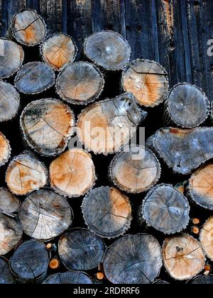 Firewood store, unsplit Stock Photo - Alamy