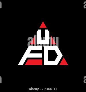 UFD triangle letter logo design with triangle shape. UFD triangle logo ...