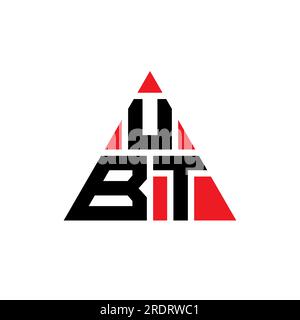 UBT triangle letter logo design with triangle shape. UBT triangle logo ...