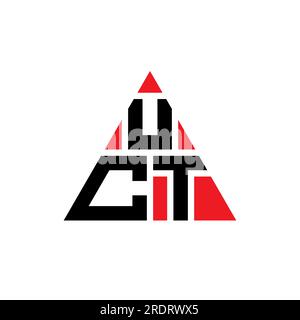 UCT triangle letter logo design with triangle shape. UCT triangle logo ...