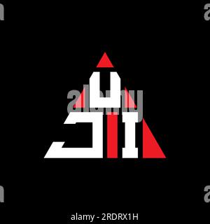 UJI triangle letter logo design with triangle shape. UJI triangle logo ...