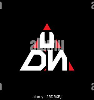 UDN triangle letter logo design with triangle shape. UDN triangle logo ...