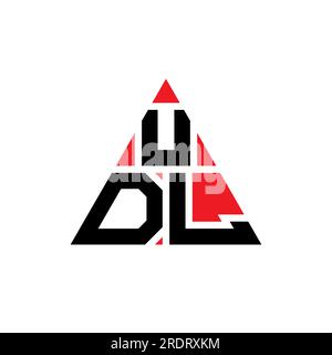 UDL triangle letter logo design with triangle shape. UDL triangle logo ...