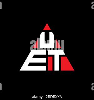 UET triangle letter logo design with triangle shape. UET triangle logo ...