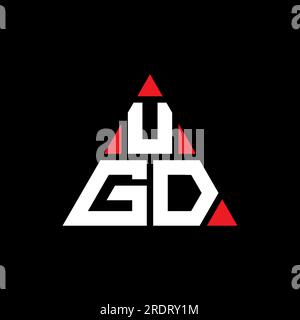 UGD triangle letter logo design with triangle shape. UGD triangle logo ...