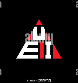 UEI triangle letter logo design with triangle shape. UEI triangle logo ...