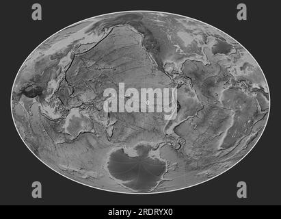 Easter tectonic plate on the grayscale elevation map in the Patterson ...