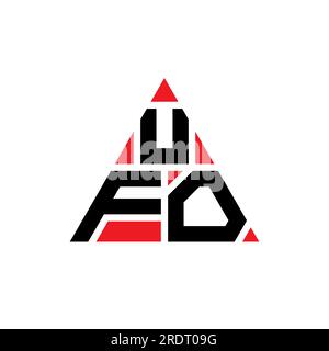 UFO triangle letter logo design with triangle shape. UFO triangle logo ...