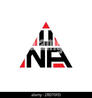 UNA triangle letter logo design with triangle shape. UNA triangle logo ...