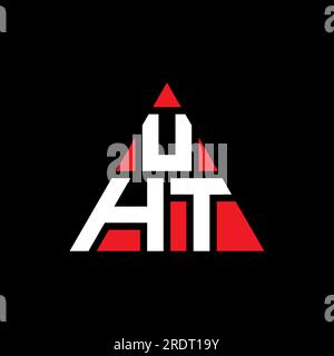 UHT triangle letter logo design with triangle shape. UHT triangle logo ...