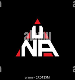 UNA triangle letter logo design with triangle shape. UNA triangle logo ...