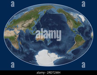 New Hebrides tectonic plate on the grayscale elevation map in the ...