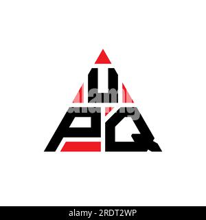 UPQ triangle letter logo design with triangle shape. UPQ triangle logo ...