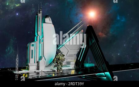 Space outpost, technology and war machines, sci-fi, conquering new ...