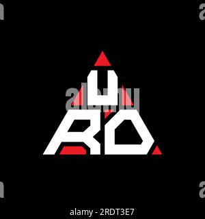 URO triangle letter logo design with triangle shape. URO triangle logo ...
