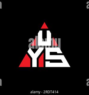 UYS triangle letter logo design with triangle shape. UYS triangle logo ...