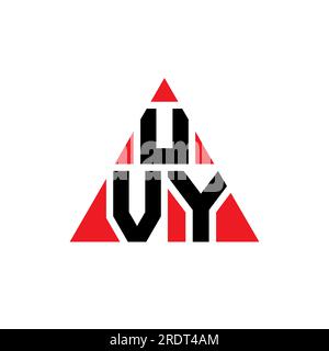 UVY triangle letter logo design with triangle shape. UVY triangle logo ...