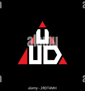 UUD triangle letter logo design with triangle shape. UUD triangle logo ...
