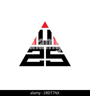 UZS triangle letter logo design with triangle shape. UZS triangle logo ...