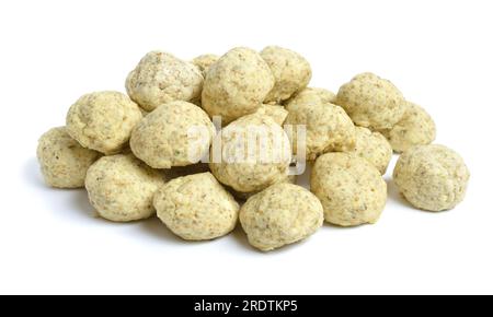 Kashk, qurut, gurt, chortan, or aaruul and khuruud. With herbs isolated ...