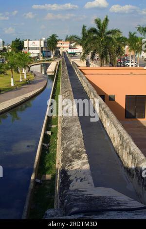 Old fortification wall, Campeche, Campeche province, Yucatan Peninsula ...