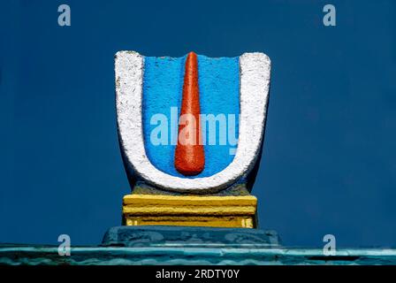 Vaishnavite symbol, Kumbakonam, Tamil Nadu, India, Asia Stock Photo - Alamy
