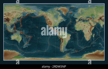 Cocos tectonic plate on the Wiki style elevation map in the Patterson ...